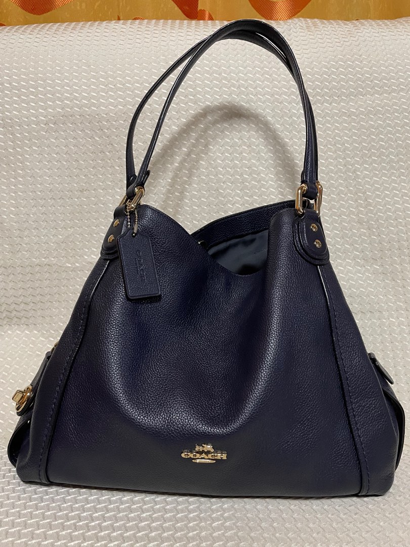 Original Coach Navy Blue, Women's Fashion, Bags & Wallets, Shoulder ...