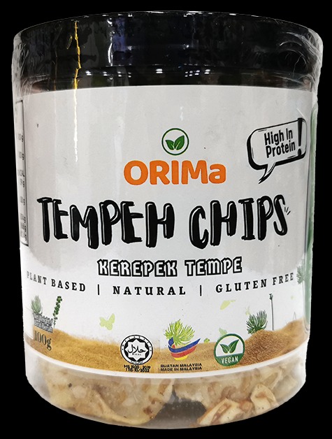 ORIMa Tempeh Chips Kerepek Tempe Balang 100G, Food & Drinks, Other Food ...