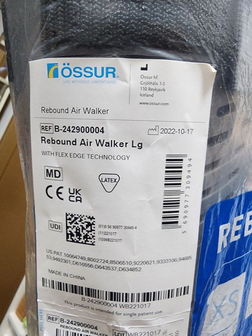 Ossur Rebound Air Walker High Top Large Size BNIB Achilles Tendon Ankle ...