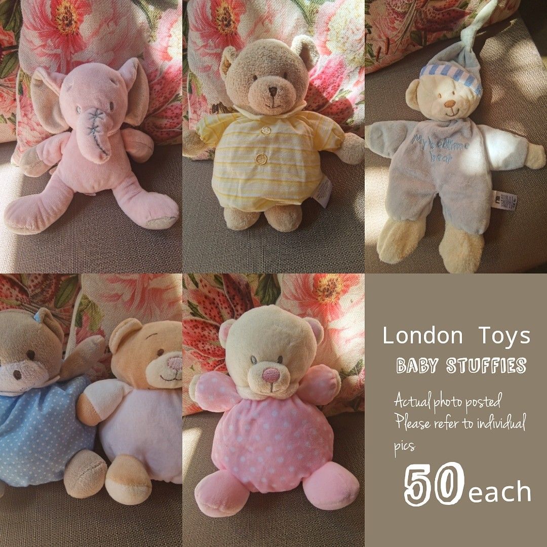 Pastel Baby Stuffie London Toys 50each, Babies & Kids, Infant Playtime ...