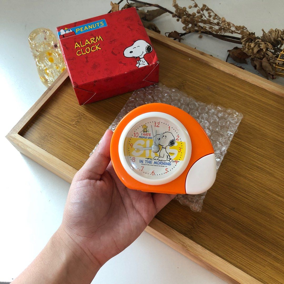 Peanuts Snoopy Alarm Clock, Furniture & Home Living, Home Decor, Clocks ...