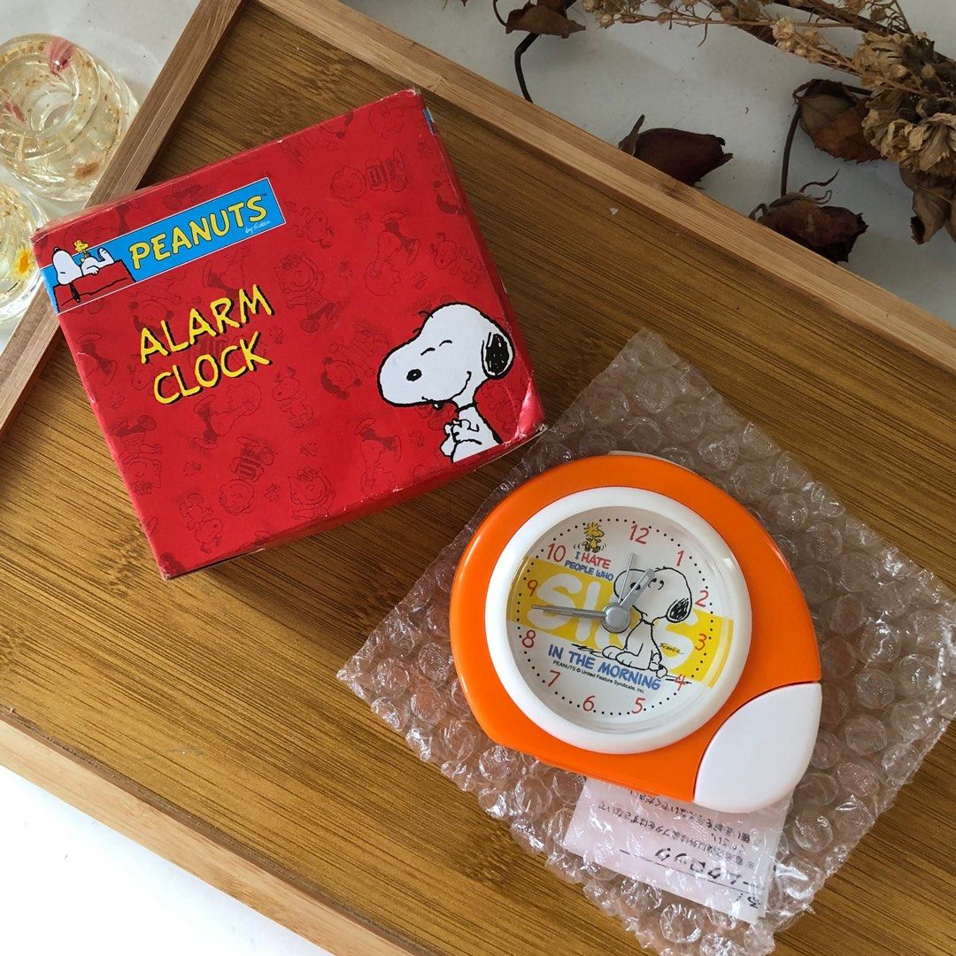 Peanuts Snoopy Alarm Clock, Furniture & Home Living, Home Decor, Clocks ...