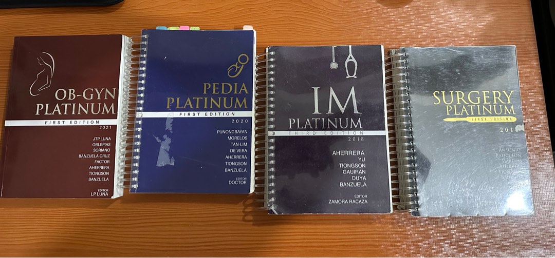 Platinum books (IM platinum, Surgery platinum, Pedia Platinum, OBGYN ...
