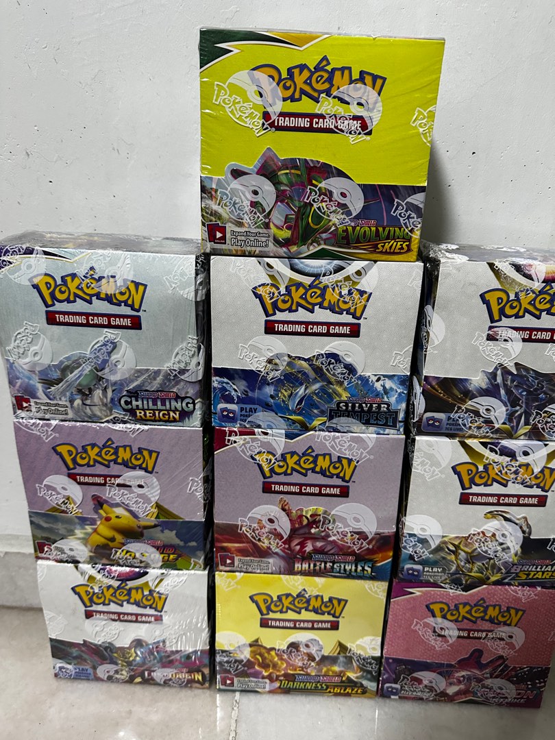 Pokemon booster box sword and shield evolution skies, Hobbies & Toys ...
