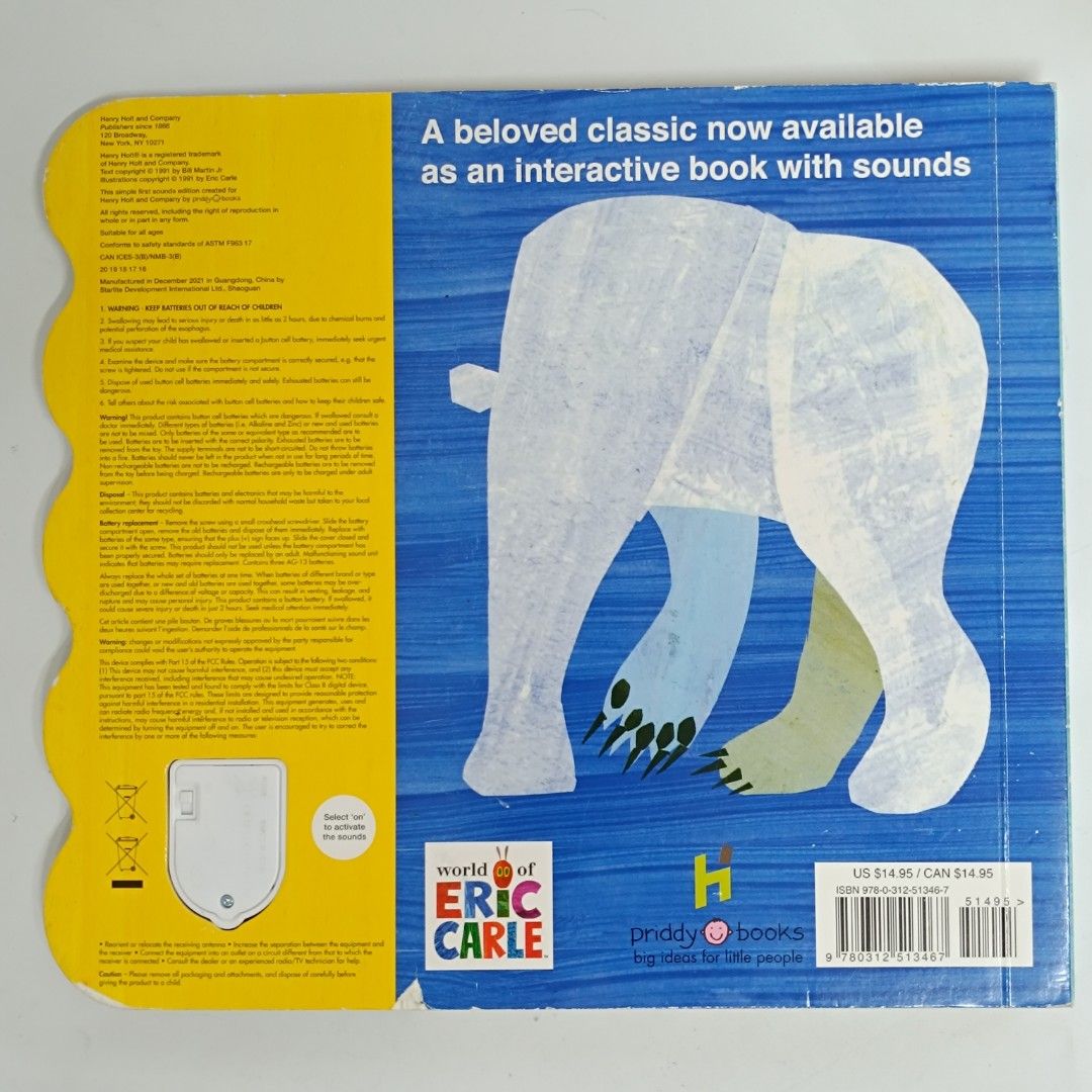 Polar Bear Sound Book by Eric Carle, Hobbies & Toys, Books & Magazines ...