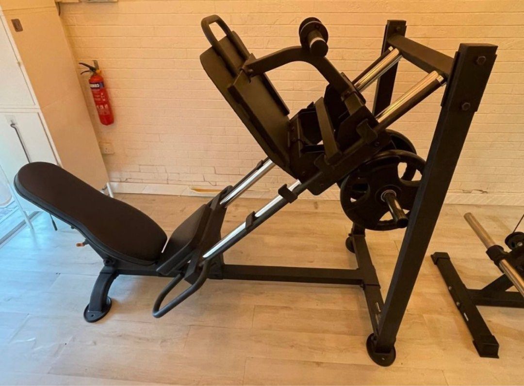 Powertec 45 degree leg quad press gym strength equipment, Sports ...