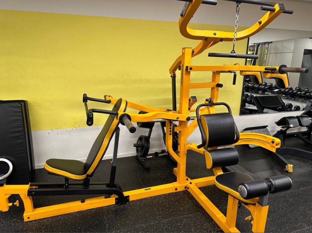 Powertec multi station system gym chest back shoulder leg lever squat ...