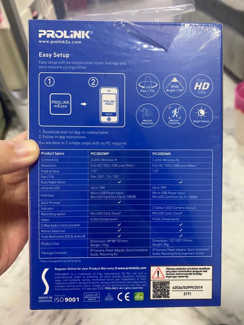 Prolink Smartcam Plus II Full-HD Wireless IP Camera (Pan/Tilt ...