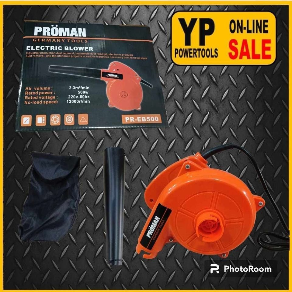 PROMAN GERMANY Electric Leaf Air Blower 500W PR-EB500 100% ORIGINAL ...