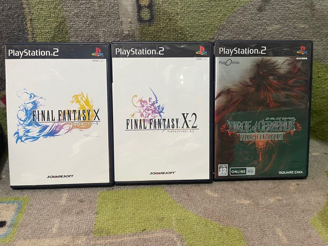PS2 Final Fantasy X, X-2, VII dirge of cerebrus all good as bnew NTSC-J Playstation2 take all ...