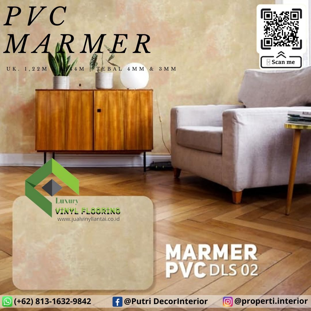 pvc marmer dinding type DLS02 tebal 4mm panel uk. 1,2m x 2,4m ...