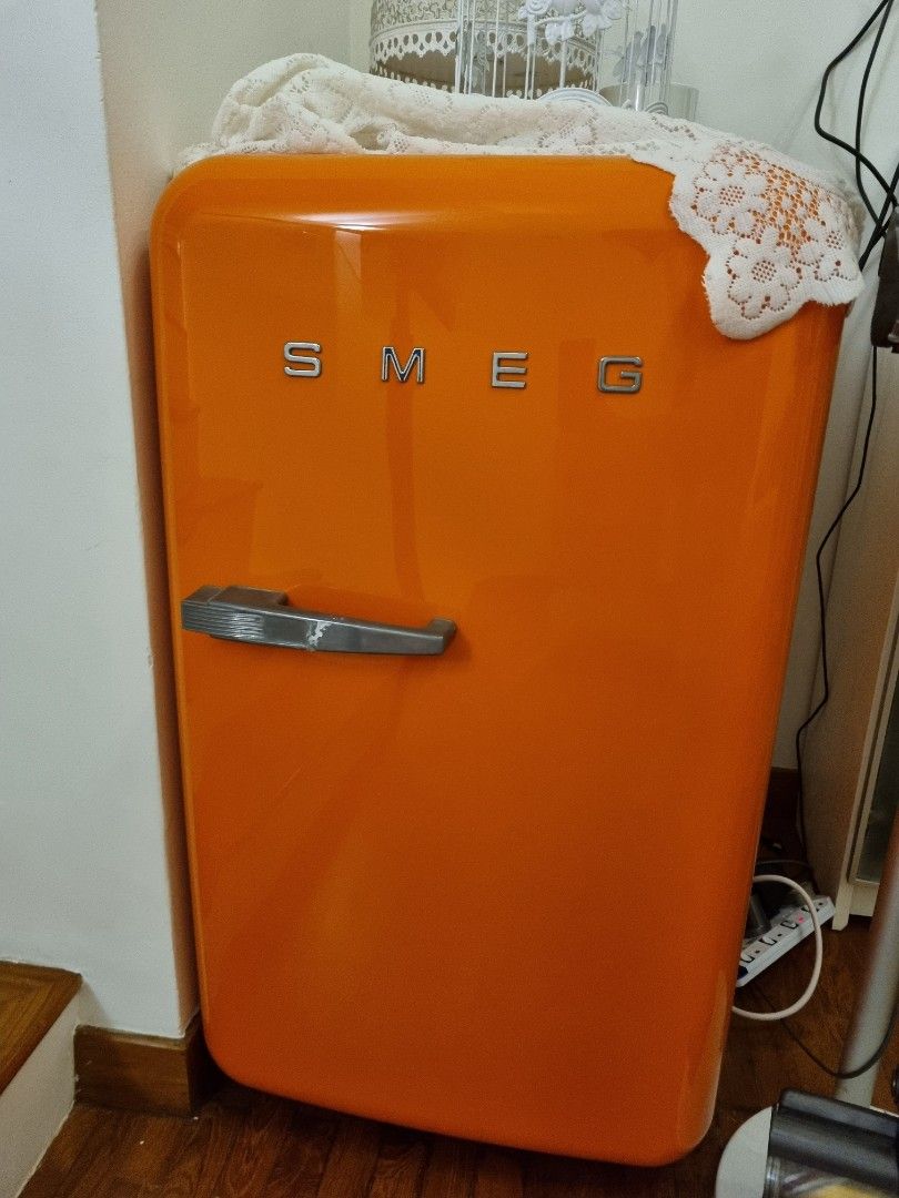 Retro SMEG Orange Mini Fridge from Italy, TV & Home Appliances, Kitchen ...
