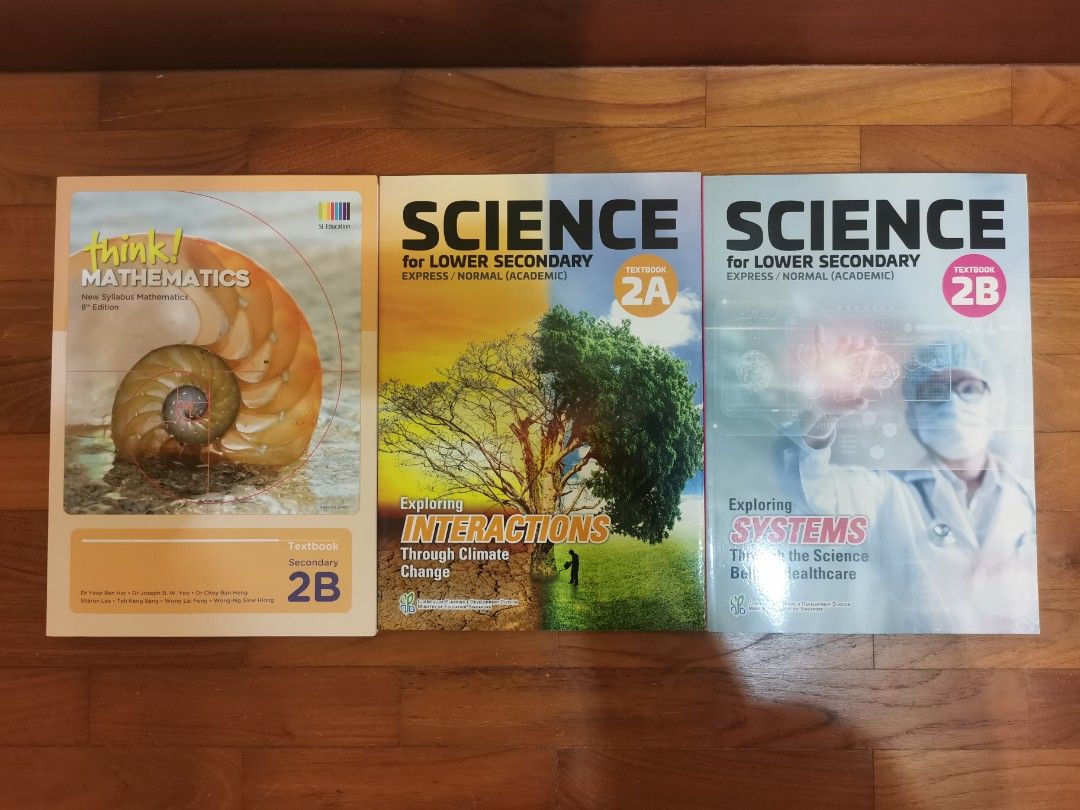 Secondary school textbooks sec 2 Think! Mathematics 2B, Science for ...
