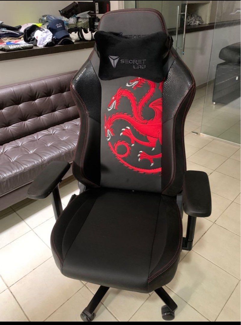 SecretLab Titan GOT House Targaryen 2020 Series, Furniture & Home ...
