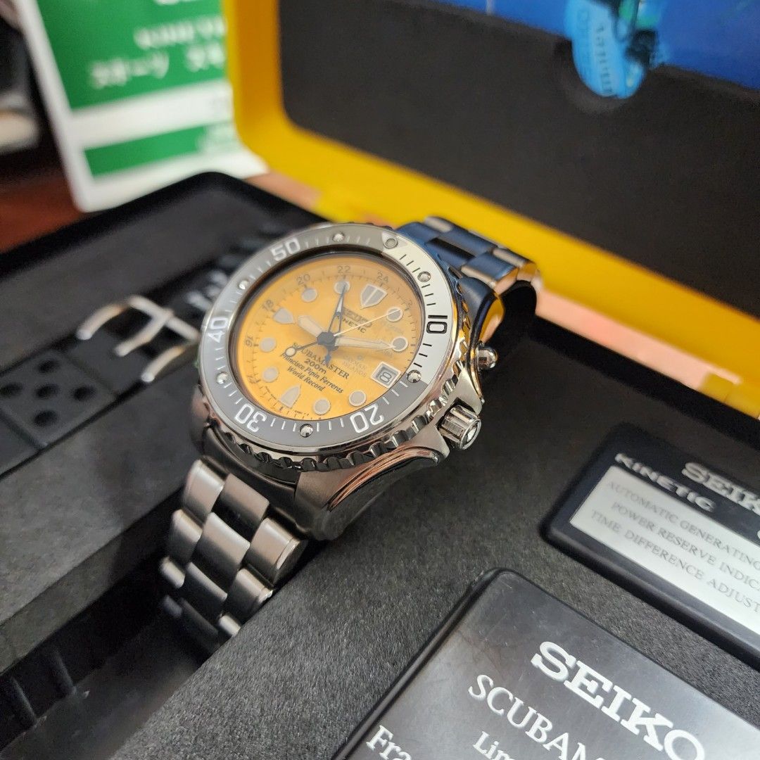 Seiko Scubamaster Kinetic Pippin Limited SBCW007, Men's Fashion ...