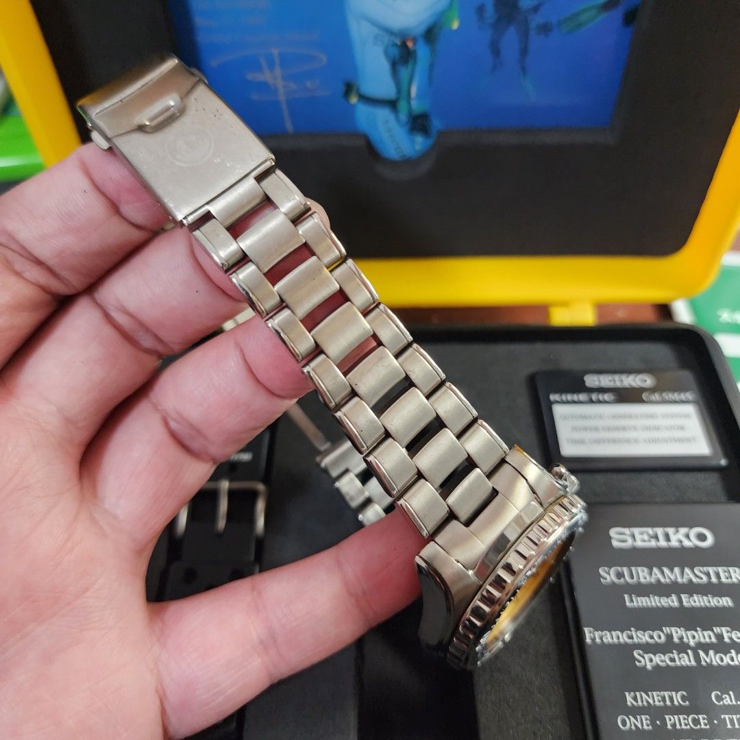 Seiko Scubamaster Kinetic Pippin Limited SBCW007, Men's Fashion ...