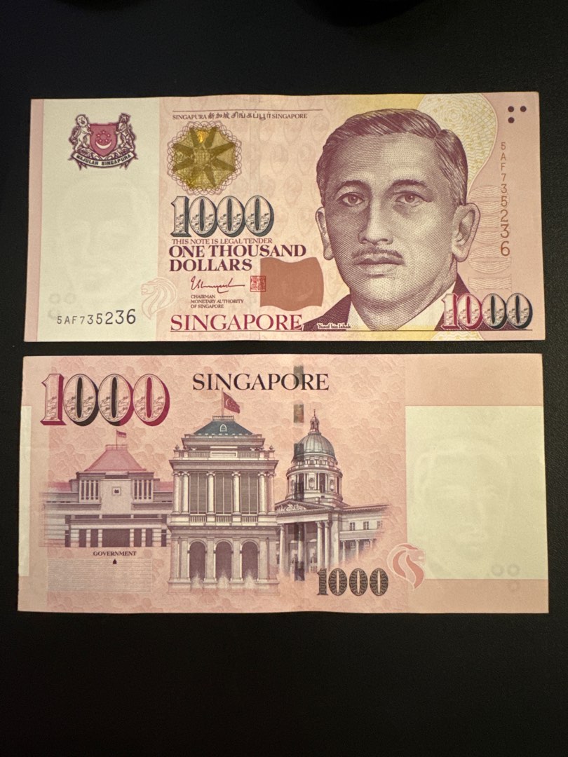 Singapore SGD 1,000 Note for Sales, Hobbies & Toys, Memorabilia ...