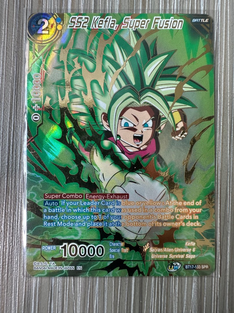 Dragon Ball Card Game SS2 Kefla, Super Fusion, Hobbies & Toys, Toys ...