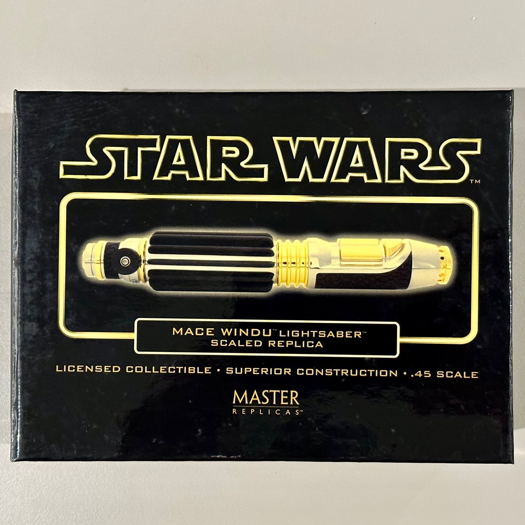Star Wars Mace Windu Lightsaber .45 Scaled Replica by Master Replicas ...