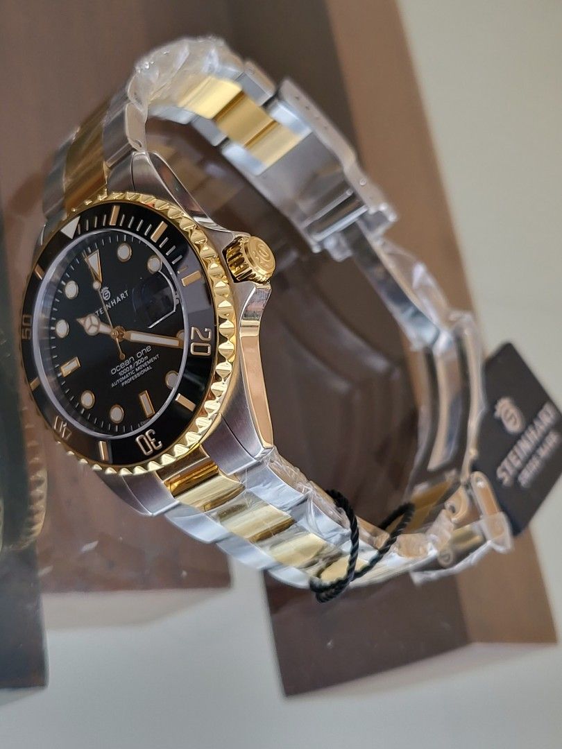 STEINHART OCEAN 39 TWO TONE DIVER WATCH, Luxury, Watches on Carousell