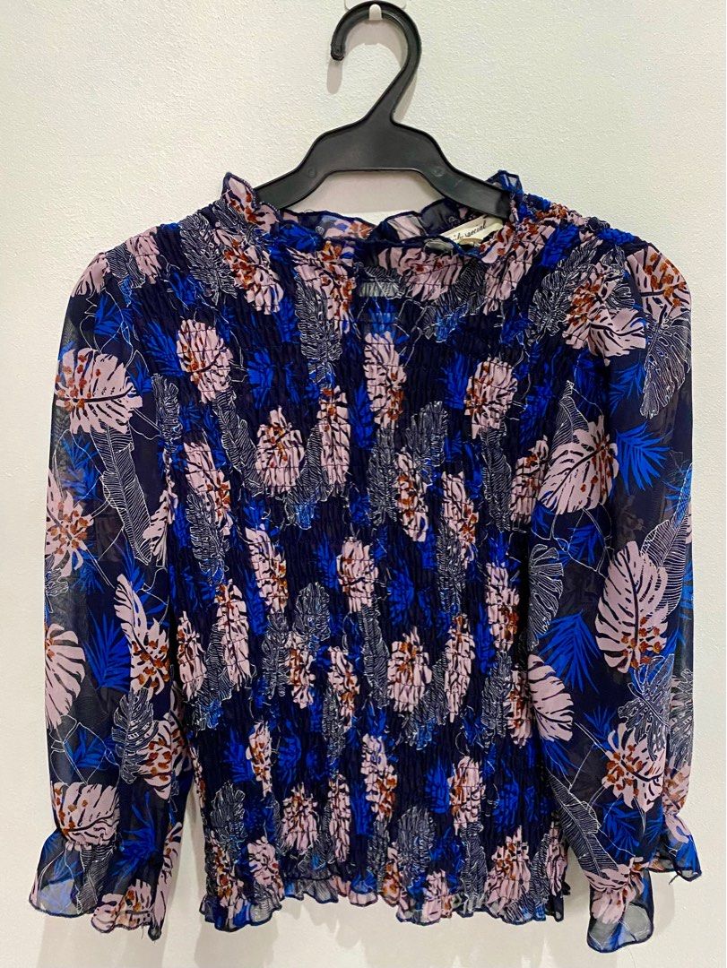 See Through Blouse Topper S, Women's Fashion, Tops, Blouses on Carousell