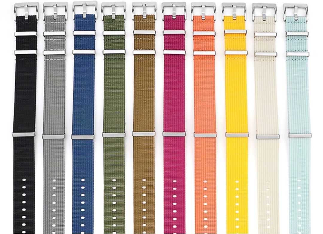 SWATCH OMEGA MOON SWATCH NYLON CANVAS NATO STRAP WITH STAINLESS STEEL ...