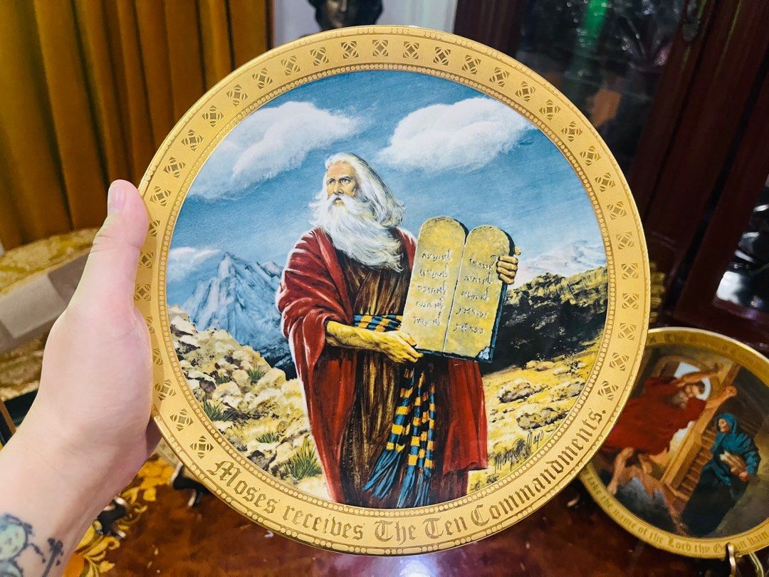 The 10 Commandments Set of 12 Plates, Furniture & Home Living, Home ...