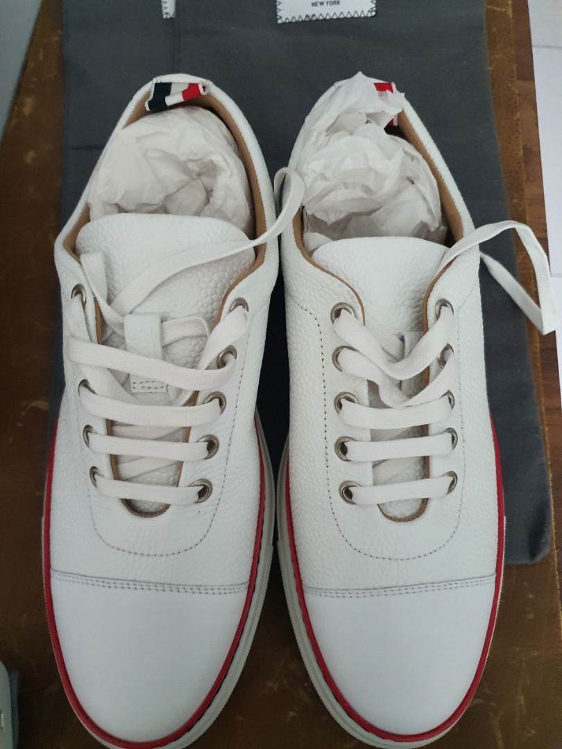 Thom Browne Straight Toe Cap Sneakers shoes (EU40 / US7), Luxury, Sneakers & Footwear on Carousell