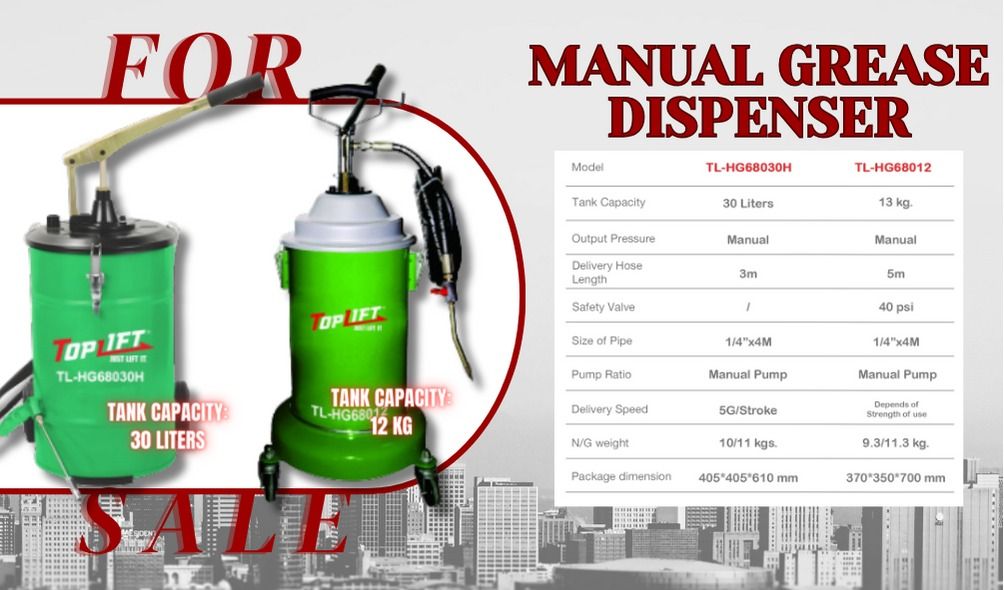 "TOPLIFT" MANUAL GREASE DISPENSER, Commercial & Industrial, Industrial ...