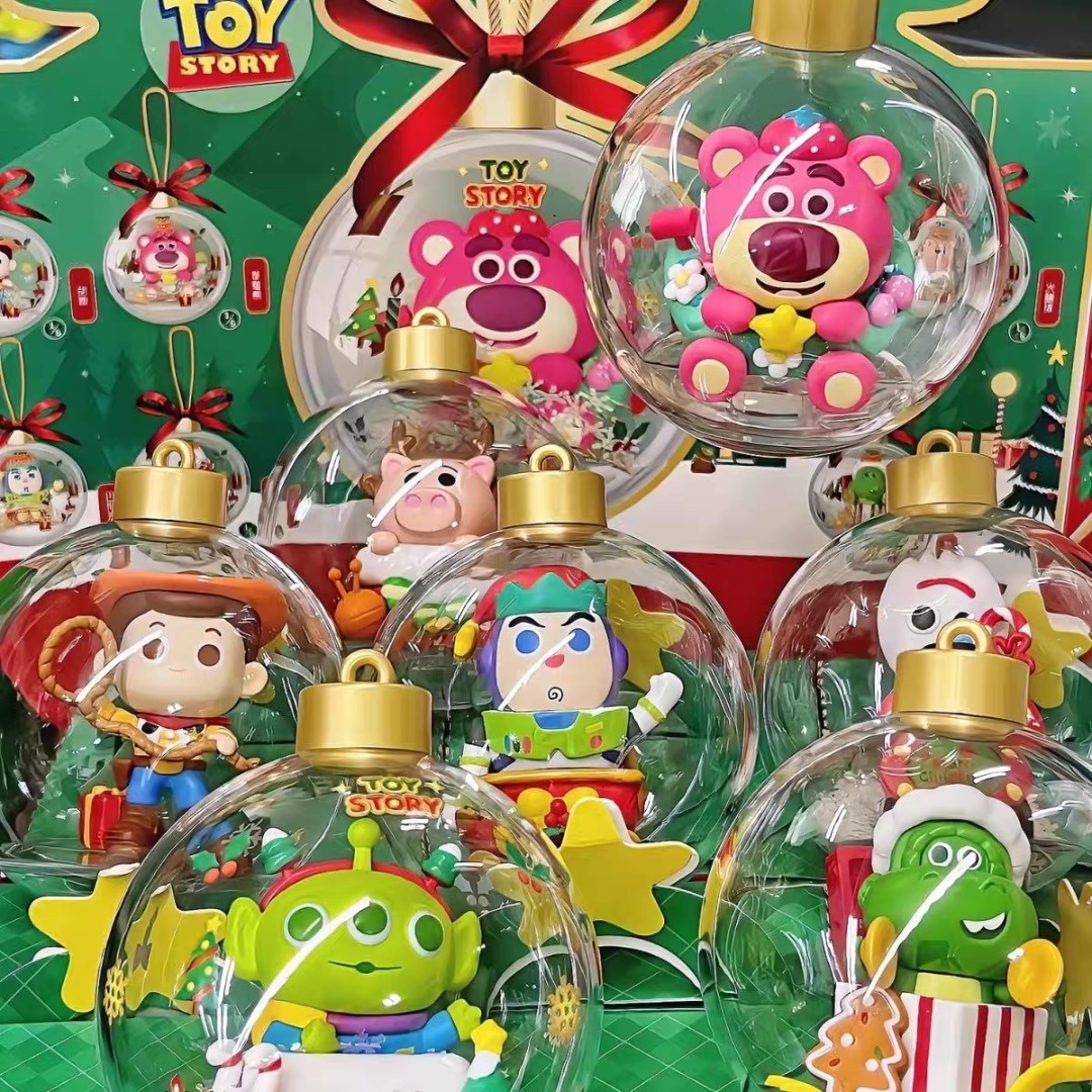 Complete Full Set Toy Story Christmas Surprise Balls Alien Lotso Forky ...