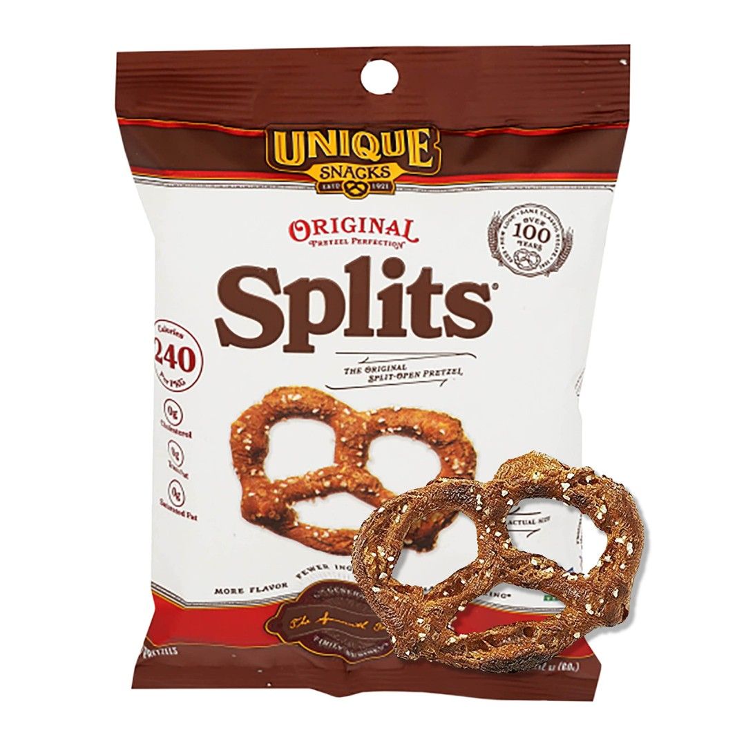 Unique snacks organic original sprouted splits pretzels USDA organic ...
