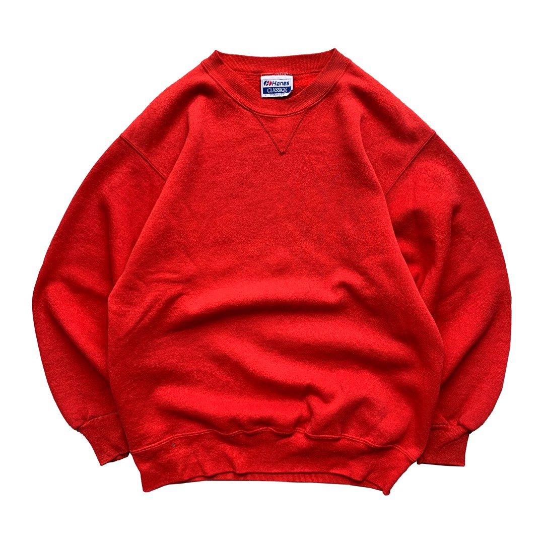Vintage 80s 90s Hanes Classics Heavyweight Red Sweatshirt, Men's ...