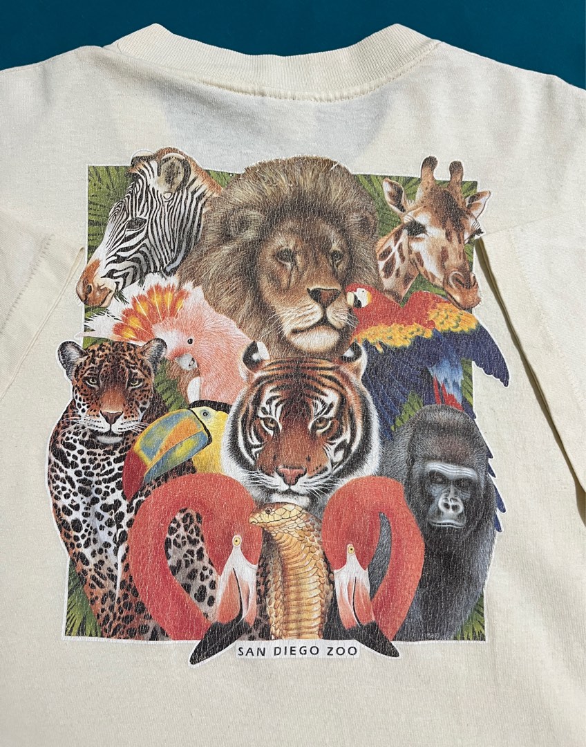 Vintage 80s Animal Graphic Tee, Men's Fashion, Tops & Sets, Tshirts ...