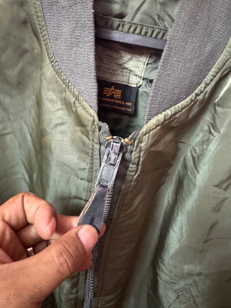 VINTAGE ALPHA INDUSTRIES MA-1 BOMBER JACKET, Hobbies & Toys, Collectibles & Memorabilia, Vintage ...