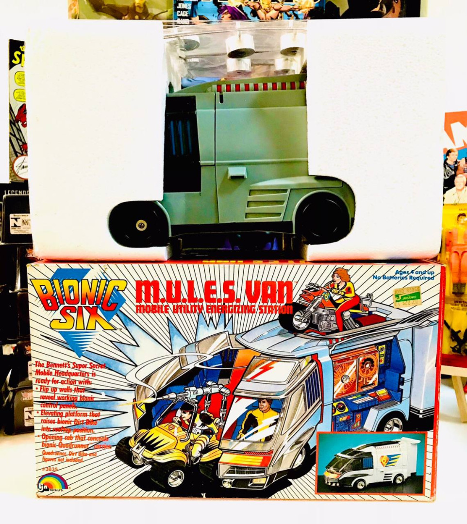VINTAGE LJN 1986 BIONIC SIX M.U.L.E.S. MULES VAN MOBILE UTILITY ...