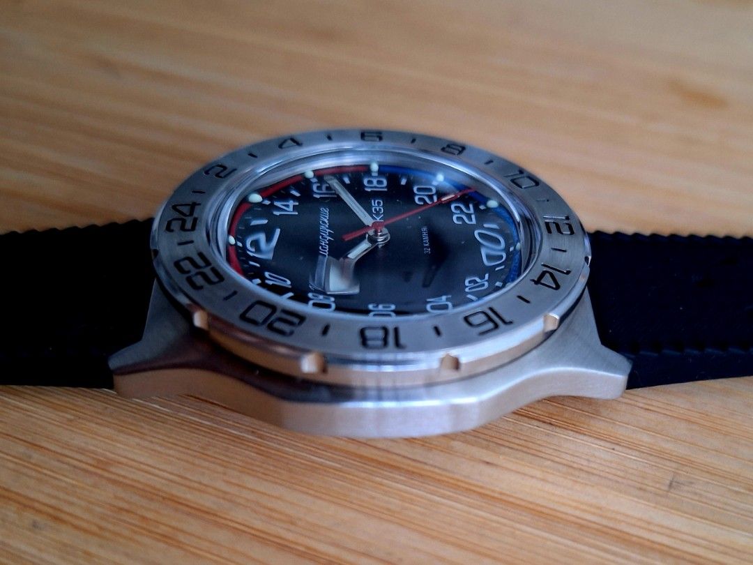 Vostok K35, 24 hour dial. Automatic Movement. Shockproof. World time ...
