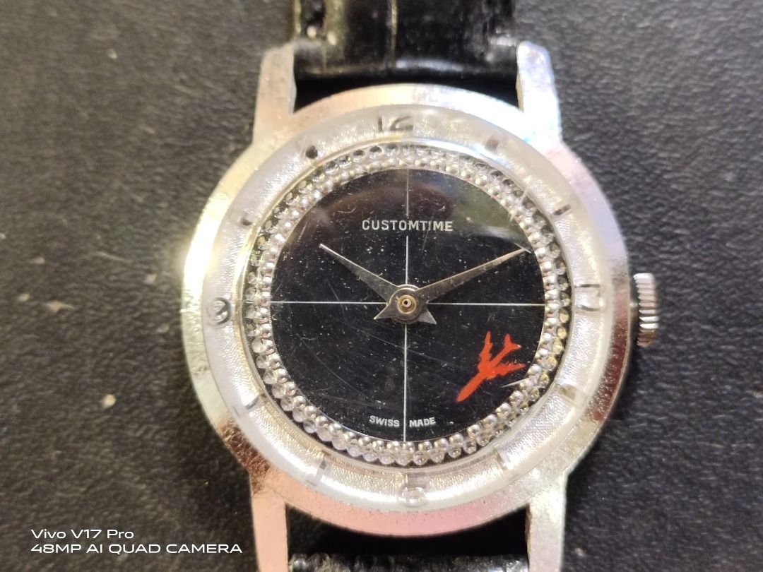 Vtg Customtime Animated Mechanical Hand-Winding Watch, Men's Fashion ...