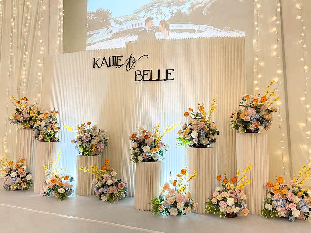 Wedding backdrop pleated wall panel stage backdrop decor customised ...