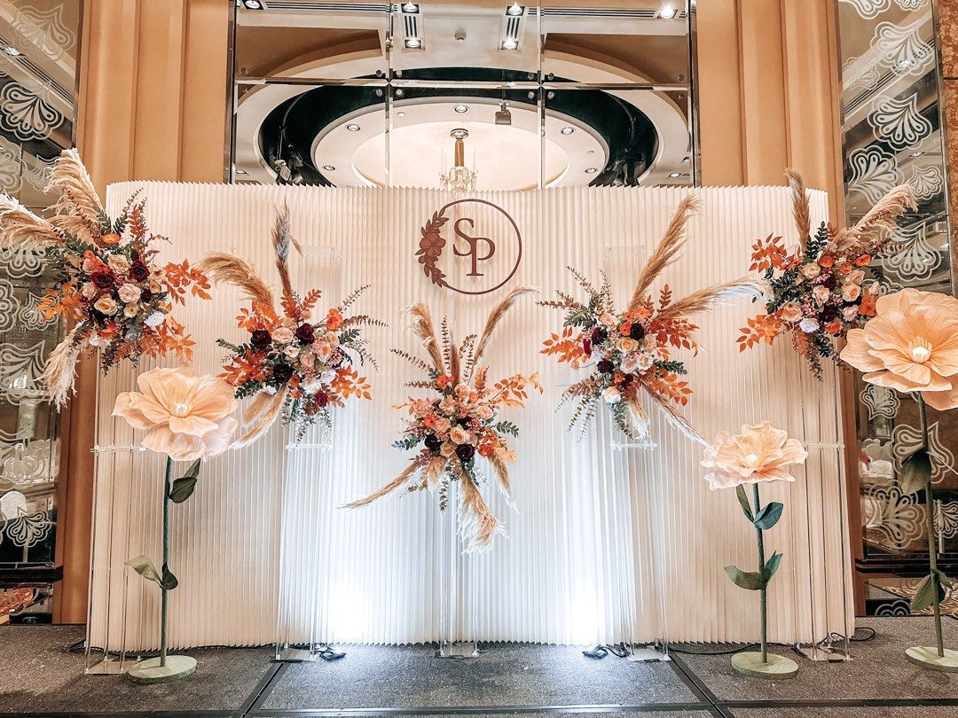 Wedding backdrop pleated wall panel stage backdrop decor customised ...