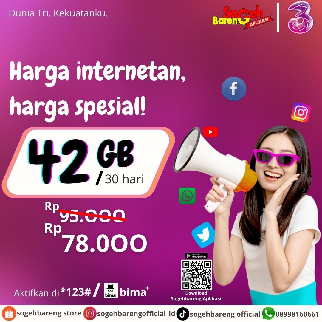 0851-7536-9980 Beli Tri 42gb Pondok Kelapa, Serba Serbi, Others di Carousell