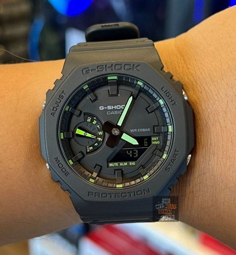 100% Original Casio G-Shock CasiOak Neon Accent Series GA-2100-1A3DR ...