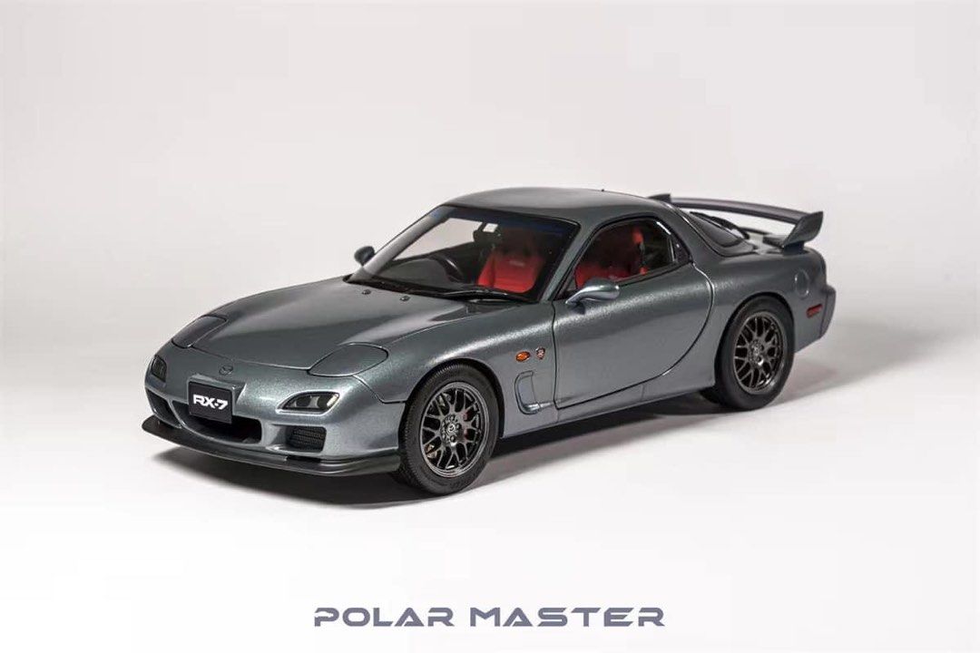 1/18 Polar Master Mazda RX7 Spirit R (full opening diecast) - Grey ...