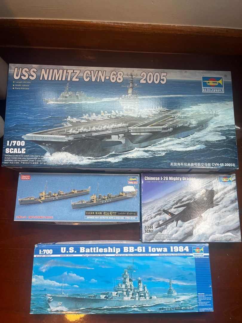 1/700 1/144 Kits USS NIMITZ (2005) CVN-68 USS IOWA (1984) BB-61 IJN MONI IJN WAKATAKE J-20 ...