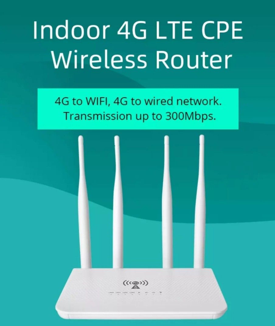 4 antenna SIM card WiFi router, Computers & Tech, Parts & Accessories ...