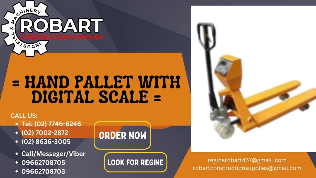= HAND PALLET WITH DIGITAL SCALE =, Commercial & Industrial ...