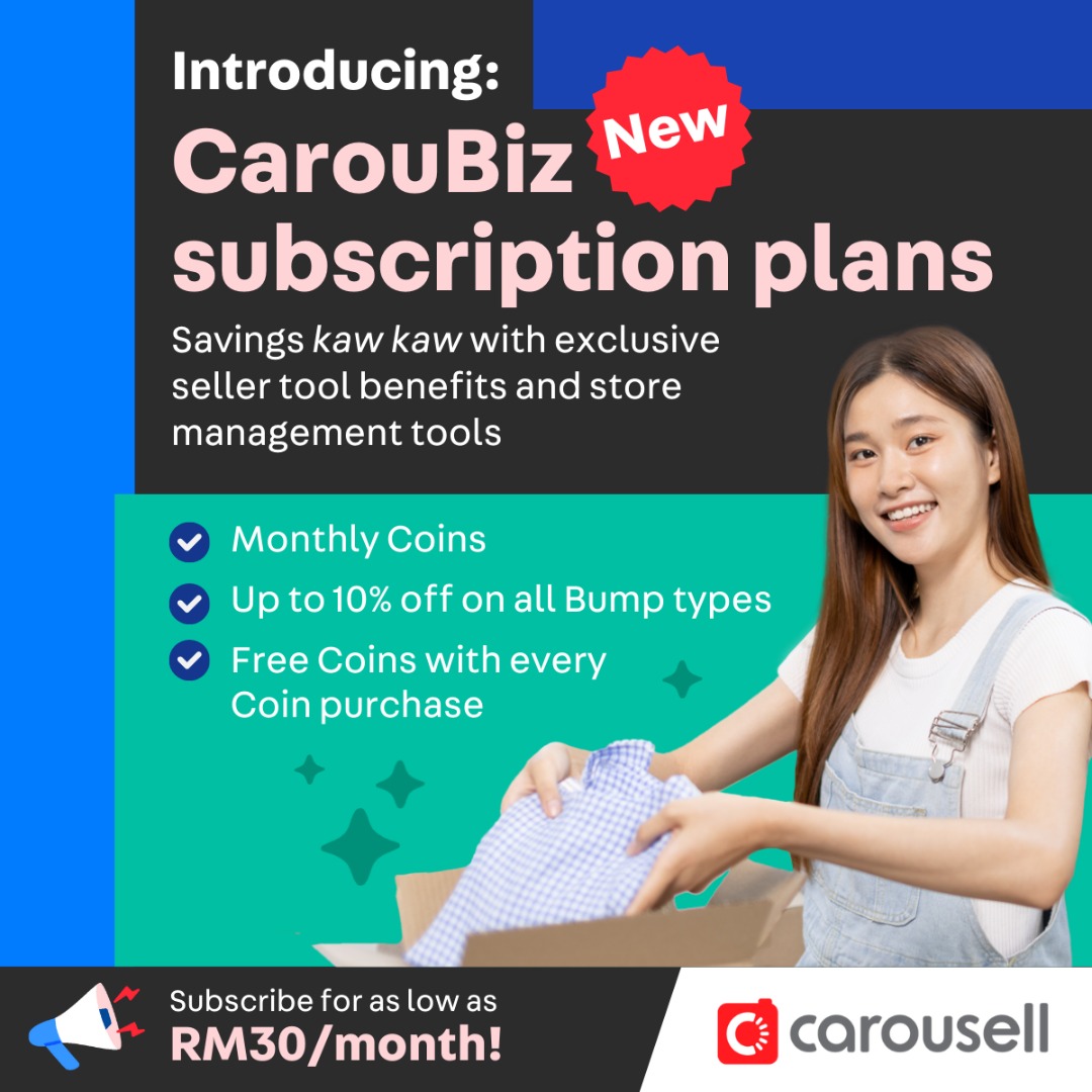 Introducing NEW CarouBiz subscription plans - monthly Coins, extra Bump discounts & more, Video ...