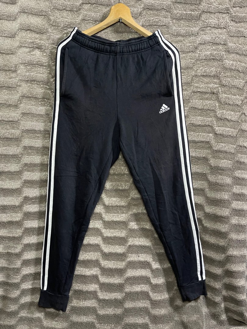 Adidas 3 lines jogger pants, Men's Fashion, Bottoms, Joggers on Carousell