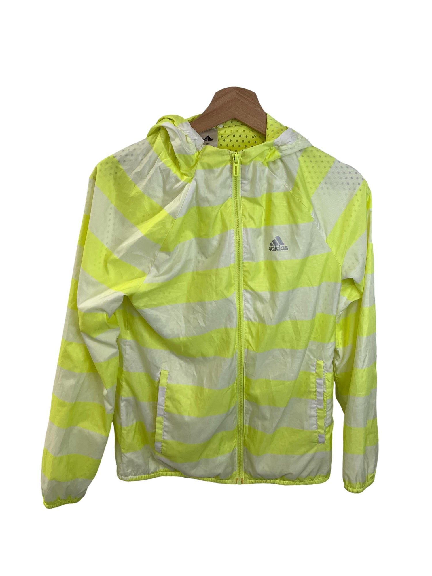 Adidas Neon Green Windbreaker, Women's Fashion, Activewear on Carousell