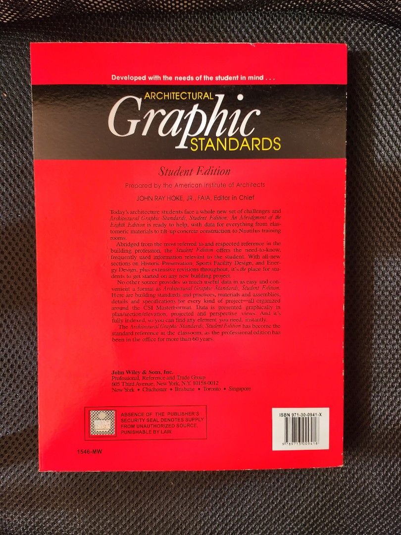 Architectural Graphic Standards (Student Edition), Hobbies & Toys, Books & Magazines, Textbooks ...