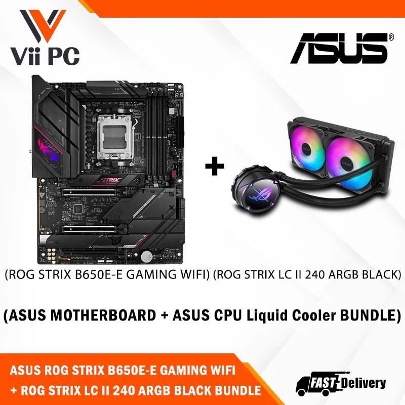 ASUS ROG STRIX LC II 240 ARGB AIO CPU Liquid Cooler with dual ROG 120mm ...